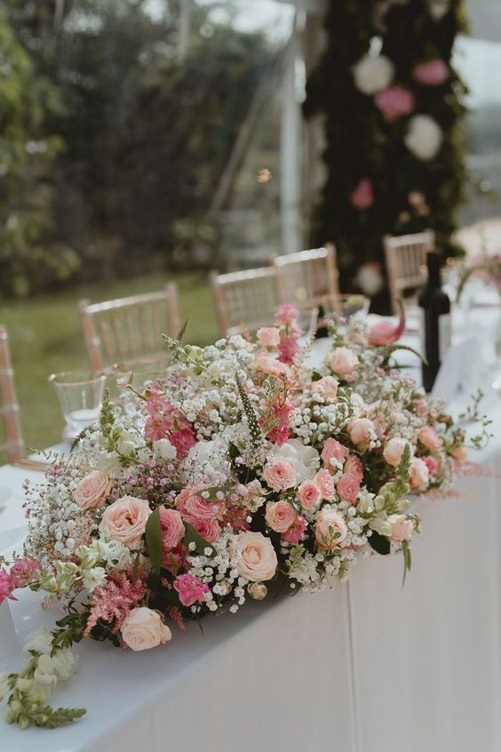 Rectangular Table arrangements– Wild Orchid